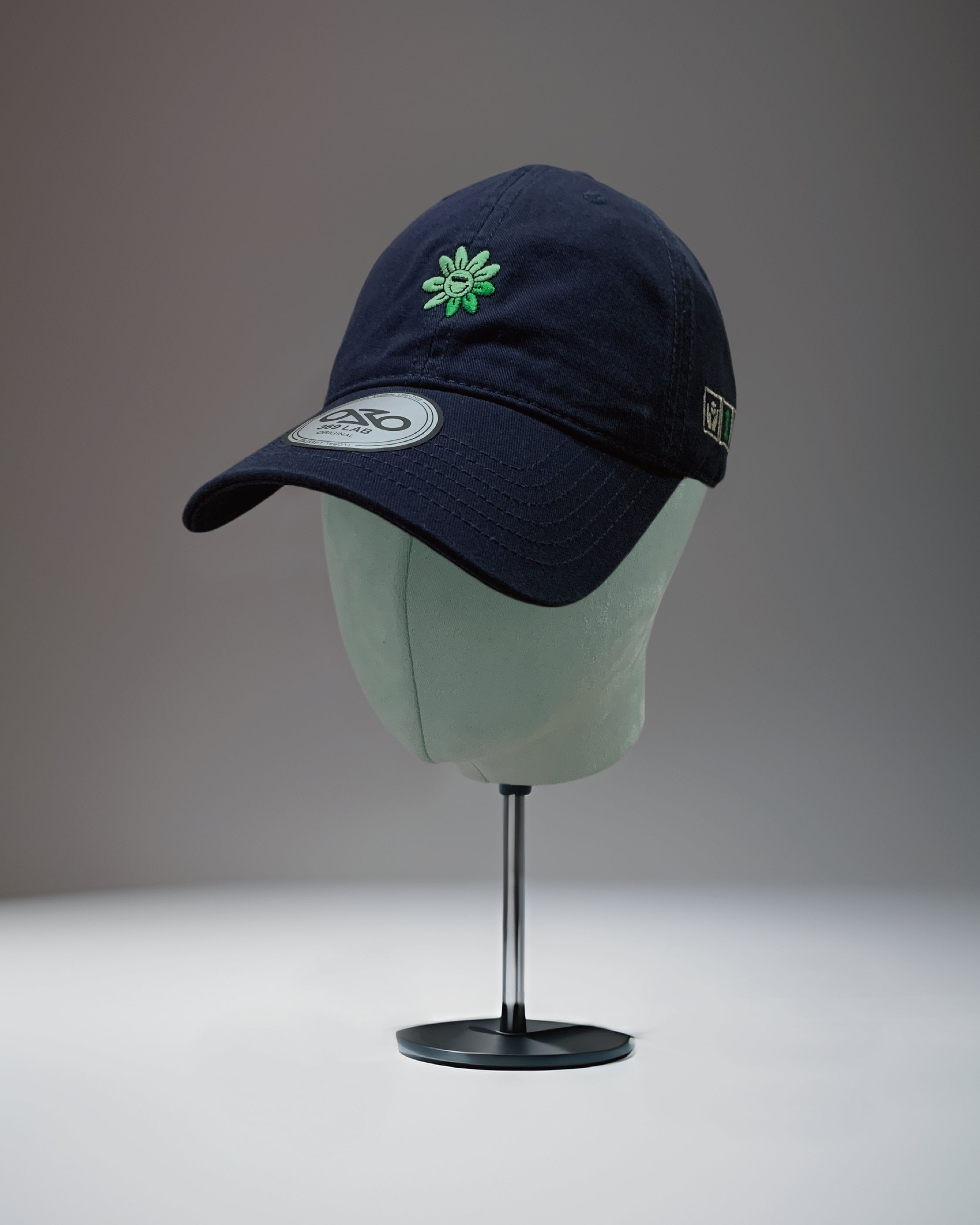 BABY FLOWER CAP (NAVY) – 369 LAB